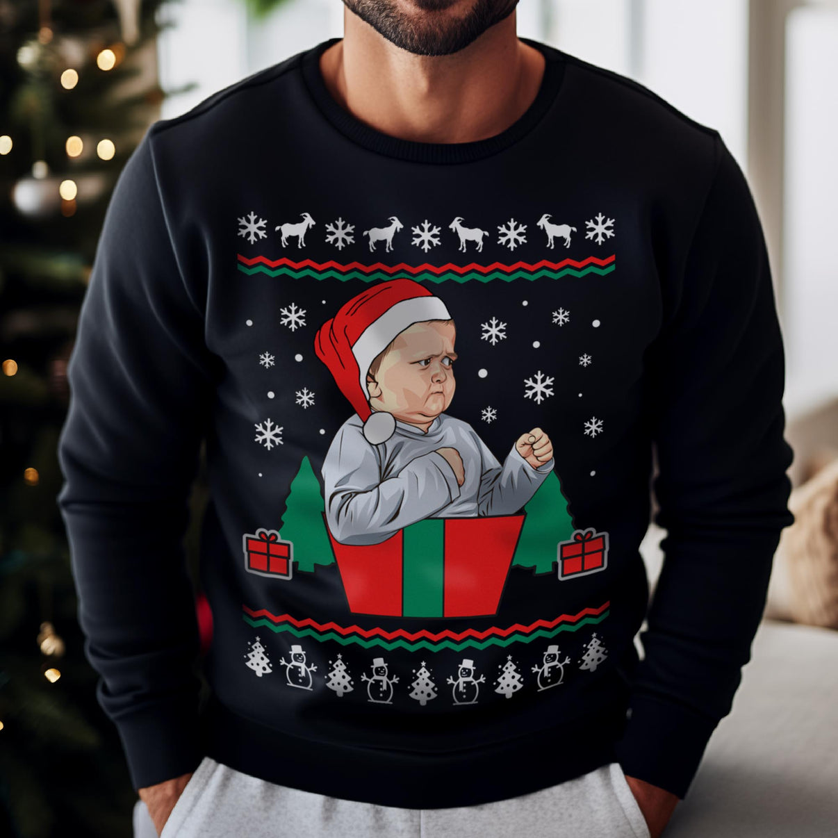 Fighting Hasbulla Christmas Sweatshirt – Notorious Apparel